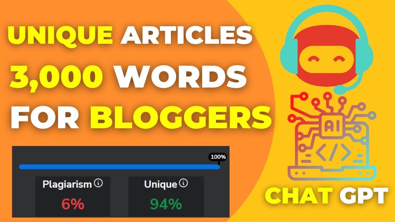 Chat GPT - Secret Method To Write Unique Article Using Chat GPT 2023 ...