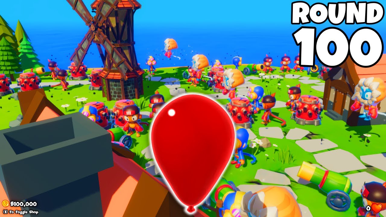 Can I Beat ROUND 100 in Bloons But YOU'RE The Bloon? - YouTube