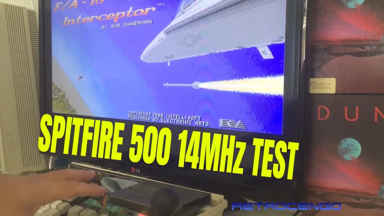 Spitfire 500 Accelerator for Amiga 500 7MHz & 14MHz on the fly test ...