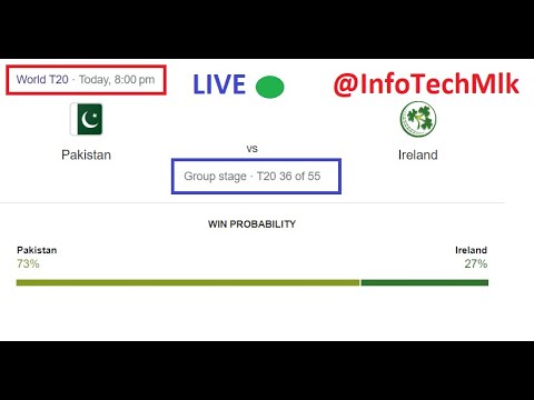 Pakistan vs Ireland Live Match T 20 World Cup ICC Live Score - YouTube