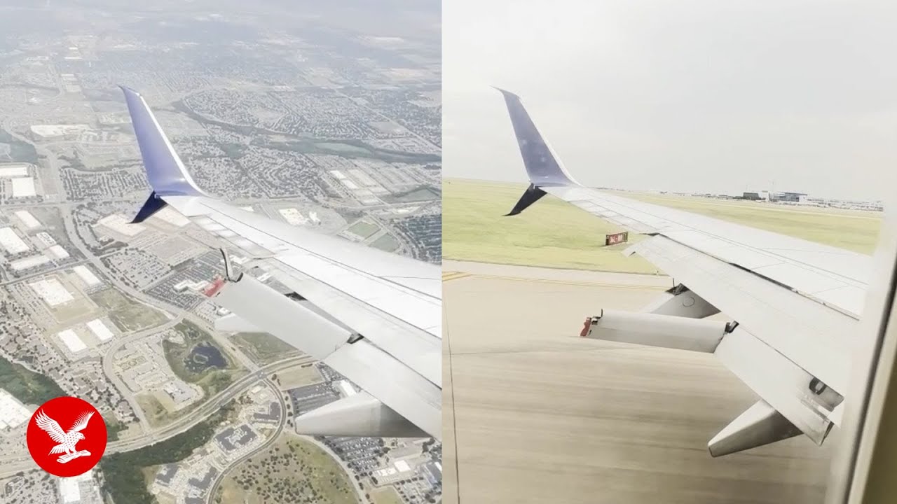 Passengers spot broken wing flapping mid-flight on Delta plane - YouTube