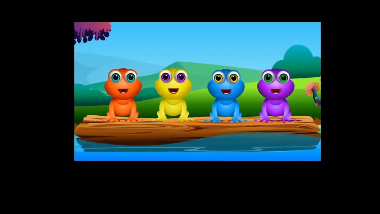 Five little frog 🐸 "Nursery Rhymes for Kids | Educational Songs for ...