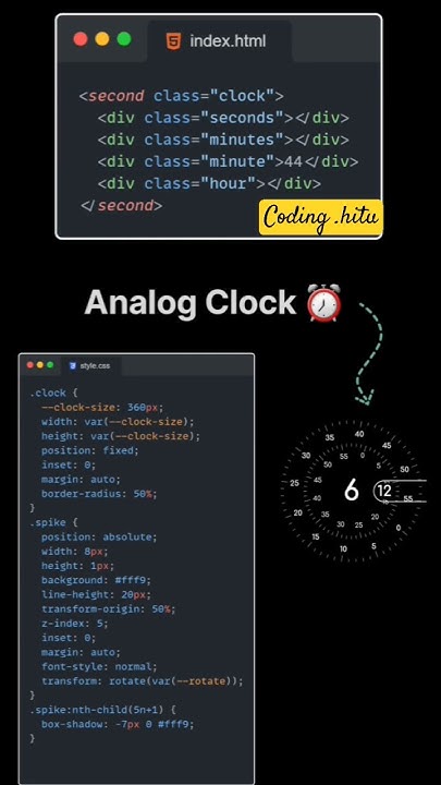 Analog Clock Htmlcss Js Jsmodel Jslibrary Programming Coding Python Css3 Code Coding