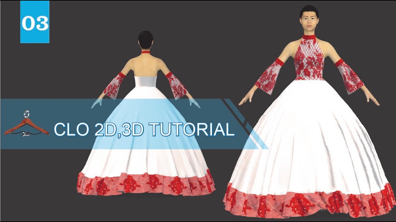 Chapter 02 || #06 Beginner's Guide: CLO 3D,2D :Ladies Function Dress ...