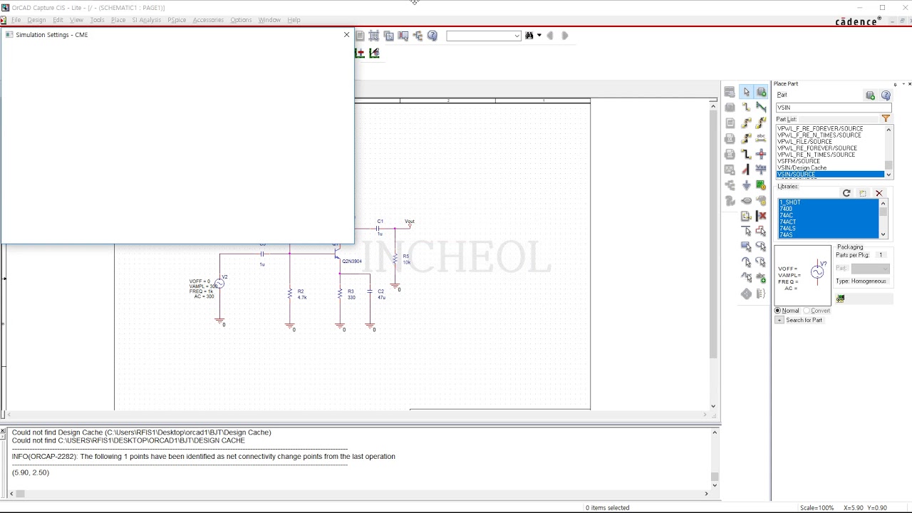 OrCAD Simulation Example: Common Emitter Bipolar amplifier - YouTube