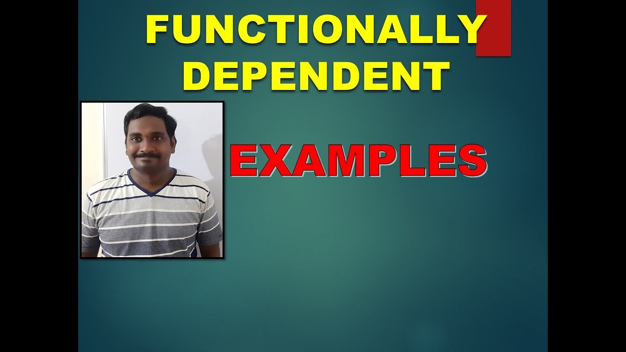 7 . FUNCTIONAL DEPENDENCE: PROBLEMS - YouTube