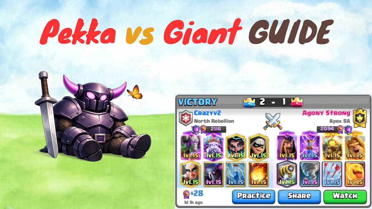 [Top 100] How to play vs GIANT with PEKKA BRIDGE SPAM (Matchup Guide ...