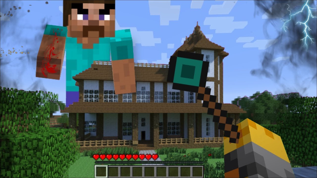 GIANT STEVE APPEARS IN MY HOUSE IN MINECRAFT !! Minecraft Mod - YouTube