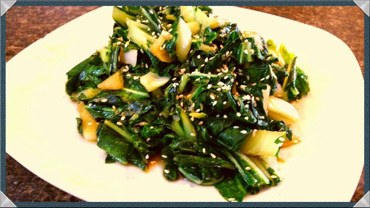 Garlic Ginger Bok Choy Recipe/ How To Cook Sautéed Bok Choy - YouTube