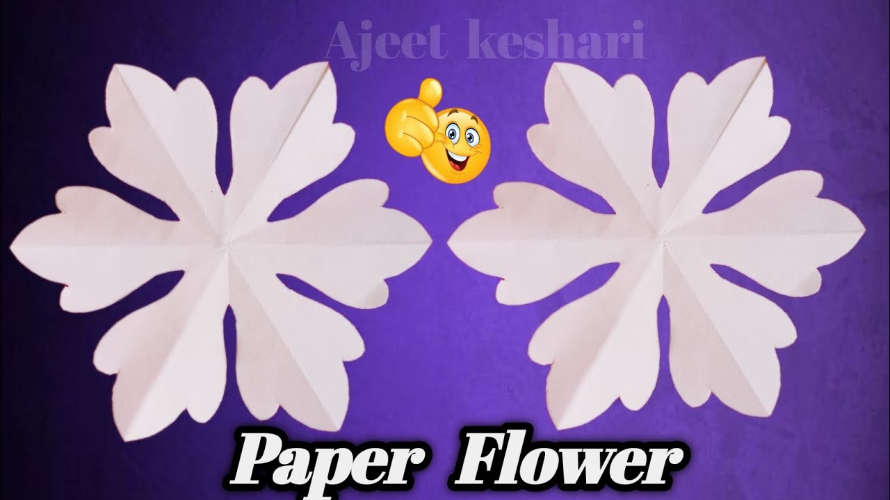 Paper Craft Flower Easy | Simple Paper Flower Making Video | Paper Se ...