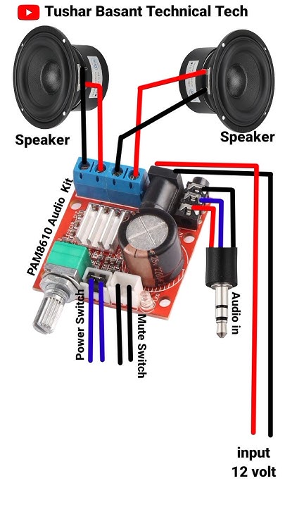 PAM8610 Audio Amplifier Kit Connection #shorts - YouTube