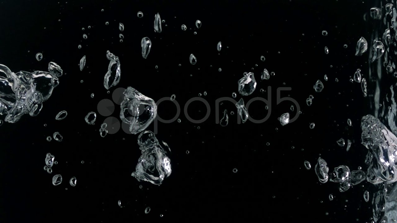 Bubbles Rising In Water, Slow Motion. Stock Footage - YouTube