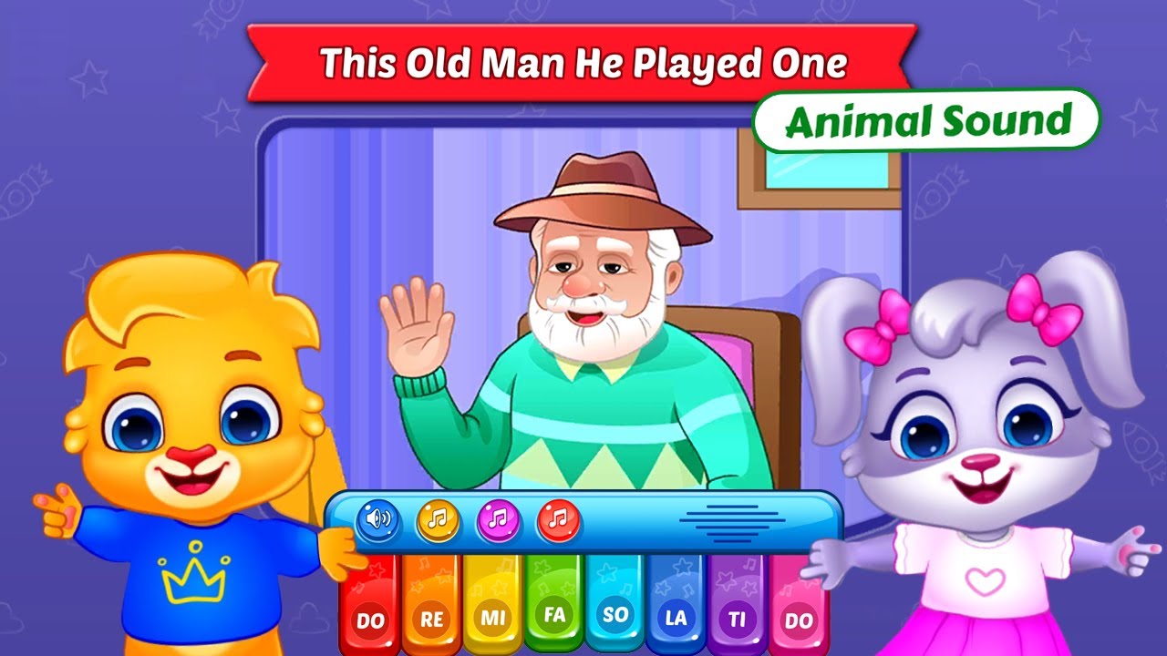 Lucas and Ruby Animal Sounds Song #13 - This Old Man, He Played One ...