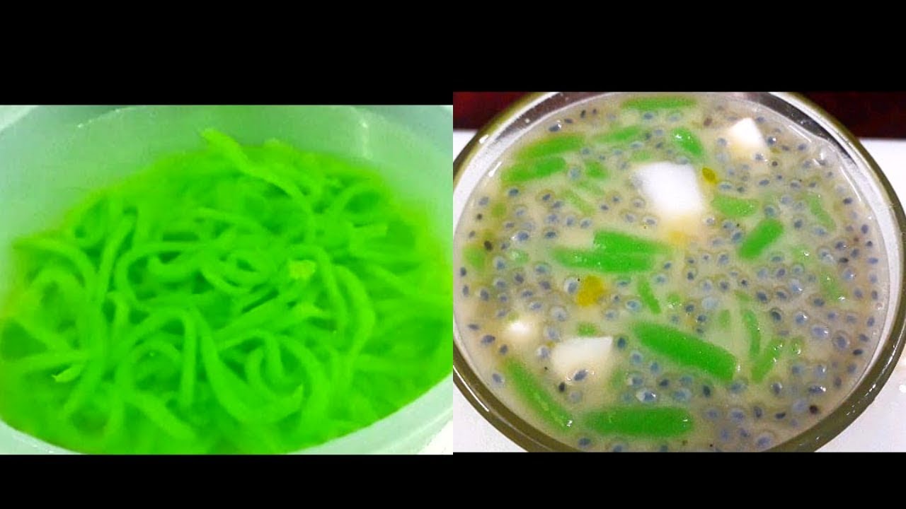 sago and coconut milk dessert|naab vaam|cendol recipe - YouTube