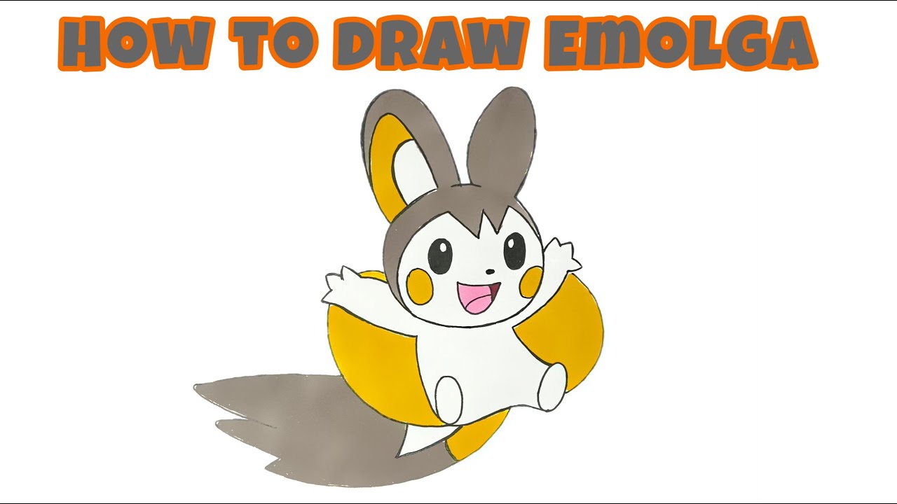 How to Draw Emolga – Dual-type Electric/Flying Pokemon: Perfect for ...