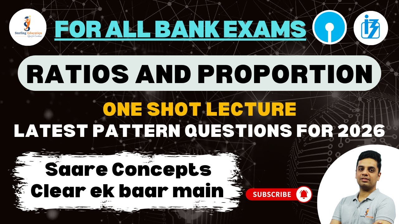 Ratio and Proportion Aptitude Complete Chapter | For all bank exams and ...