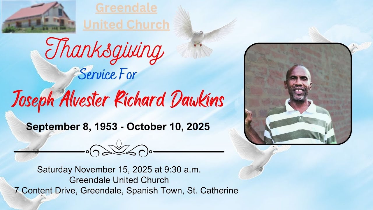 Thanksgiving Service for Joseph Alvester Richard Dawkins - YouTube