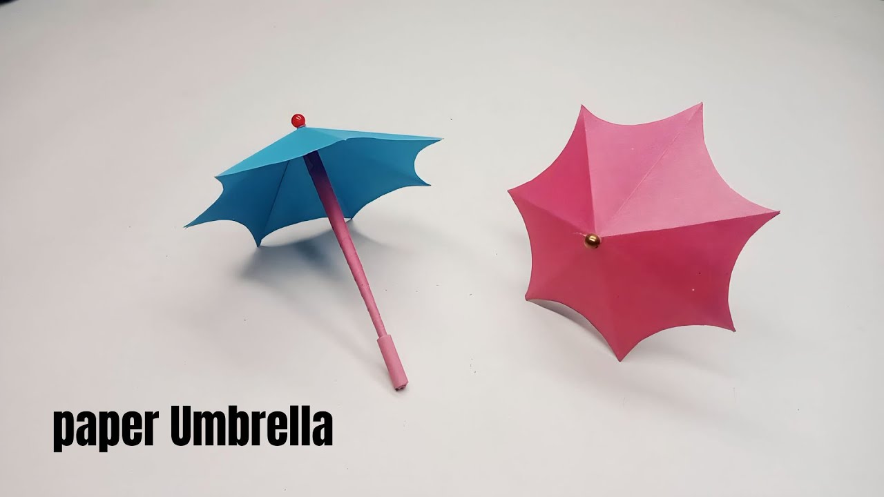 How to make a paper Umbrella that open and close | DIY crafts easy ...