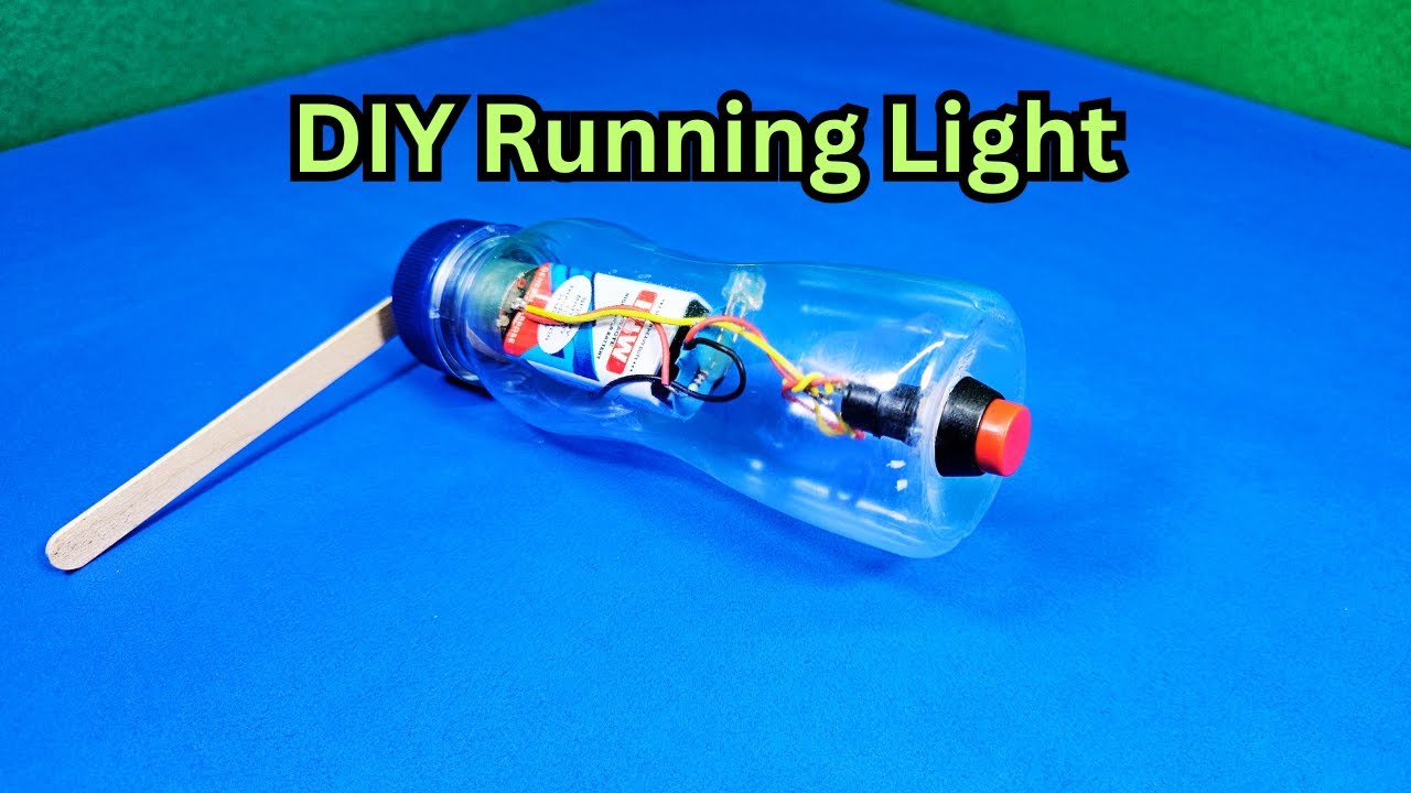 DIY Running Light with DC Motor and Plastic Bottle - YouTube