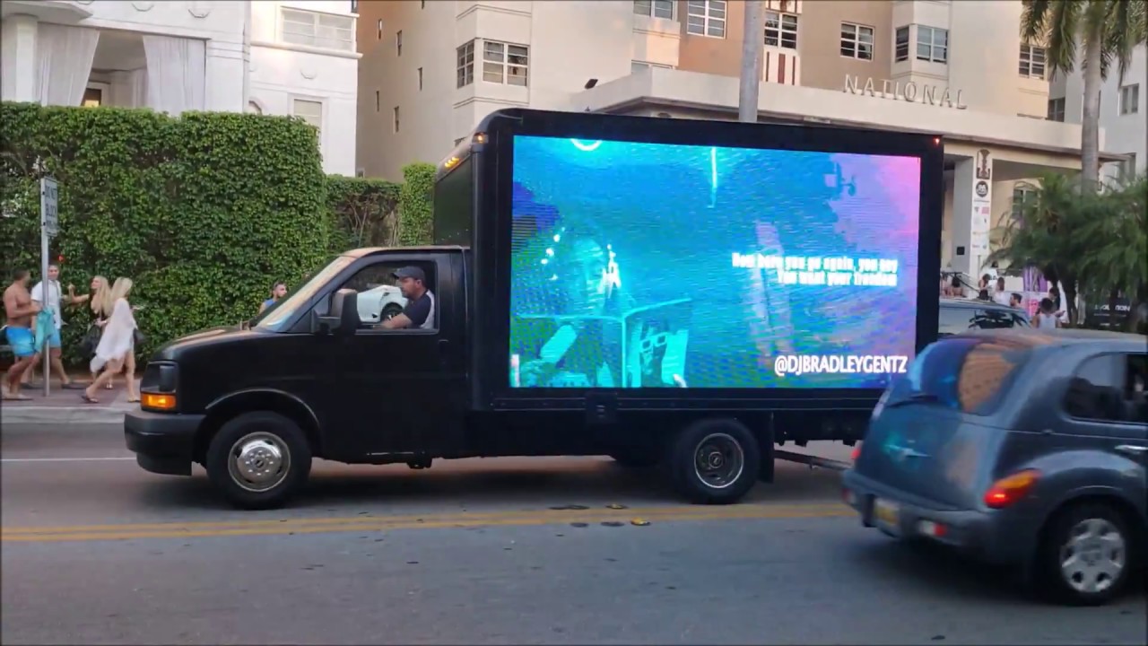 Mobile LED Billboard Truck advertising at Ultra 2018 - YouTube
