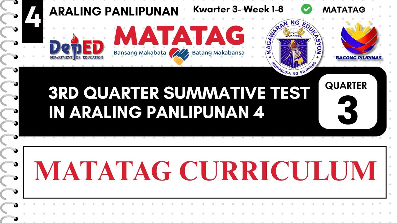 3RD QUARTER SUMMATIVE TEST IN AP 4 (W1-W8) WITH ANSWER KEY MATATAG ...
