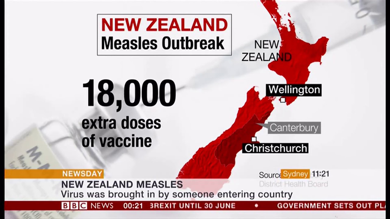 Measles Outbreak (New Zealand) - BBC News - 14th March 2019 - YouTube