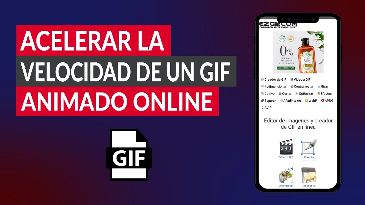 Cómo Acelerar la Velocidad de un GIF Animado Online paso a paso - YouTube