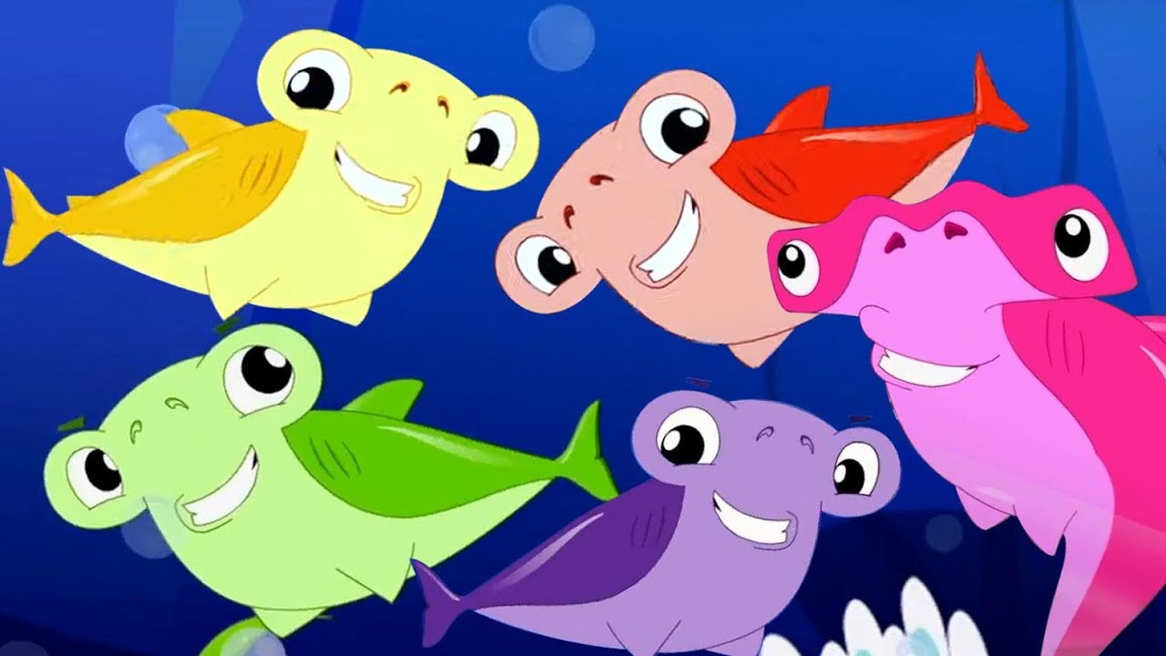 Five Little Sharks, Animated Videos and Numbers Rhymes for Kids - YouTube