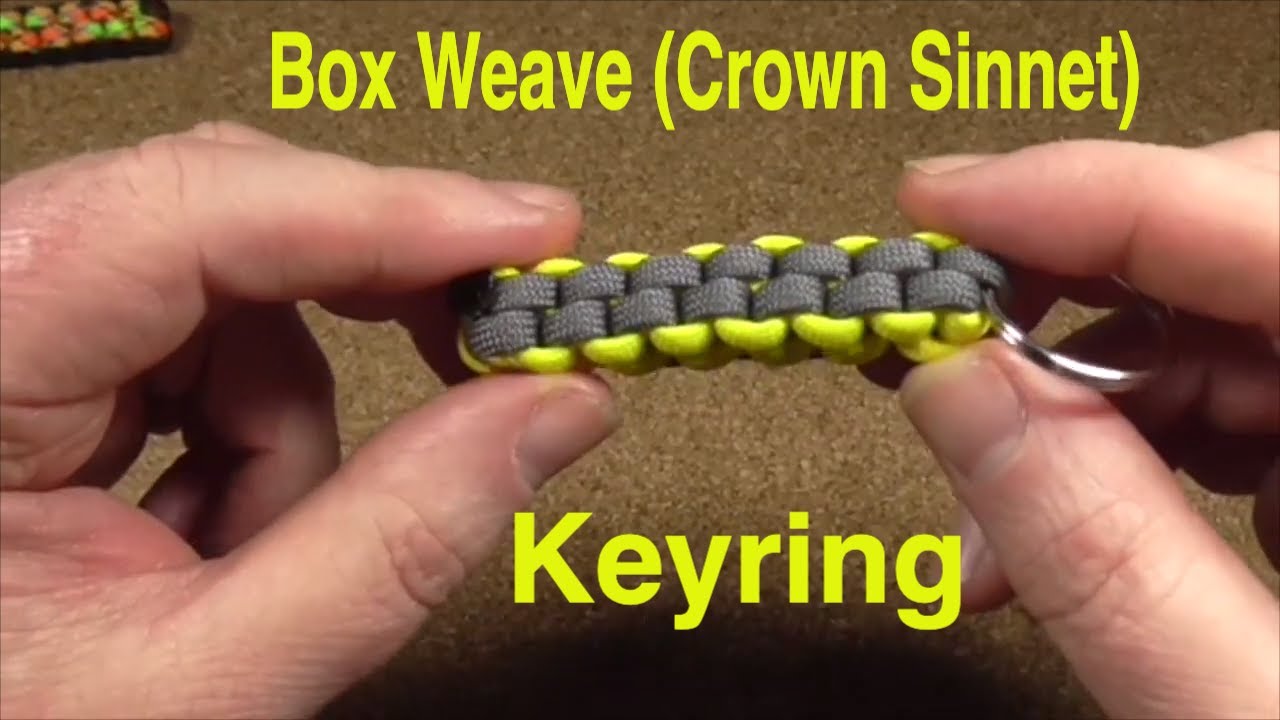The Box Weave (Crown Sinnet) Keychain - YouTube