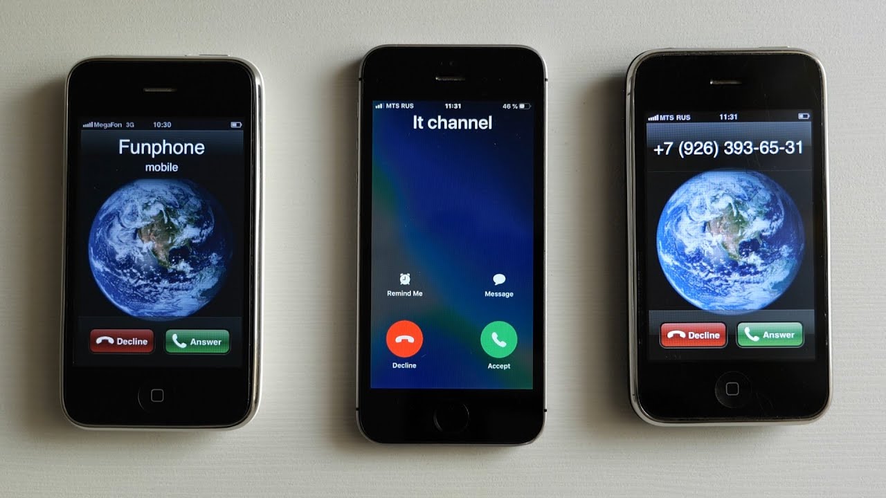 iPhone 2G vs iPhone 5 SE incoming call - YouTube