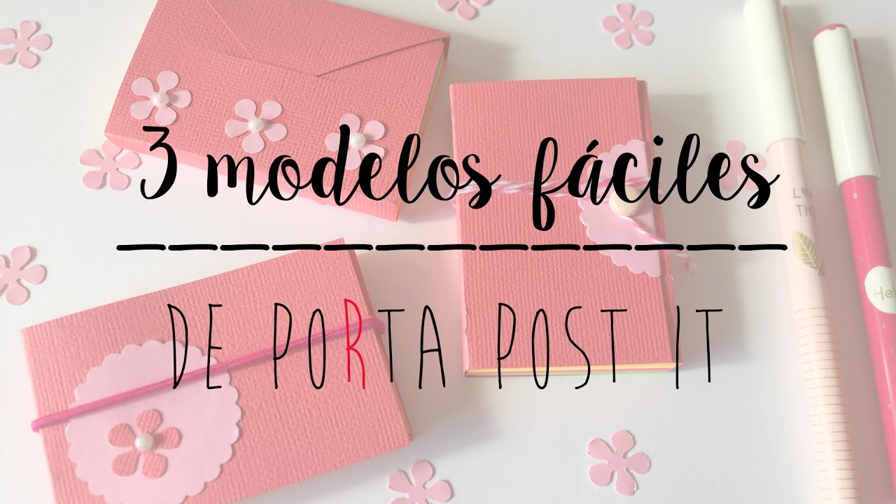 📁3 ideas SUPER Fáciles de PORTA POST IT [TRES TULIPANES ROJOS] - YouTube