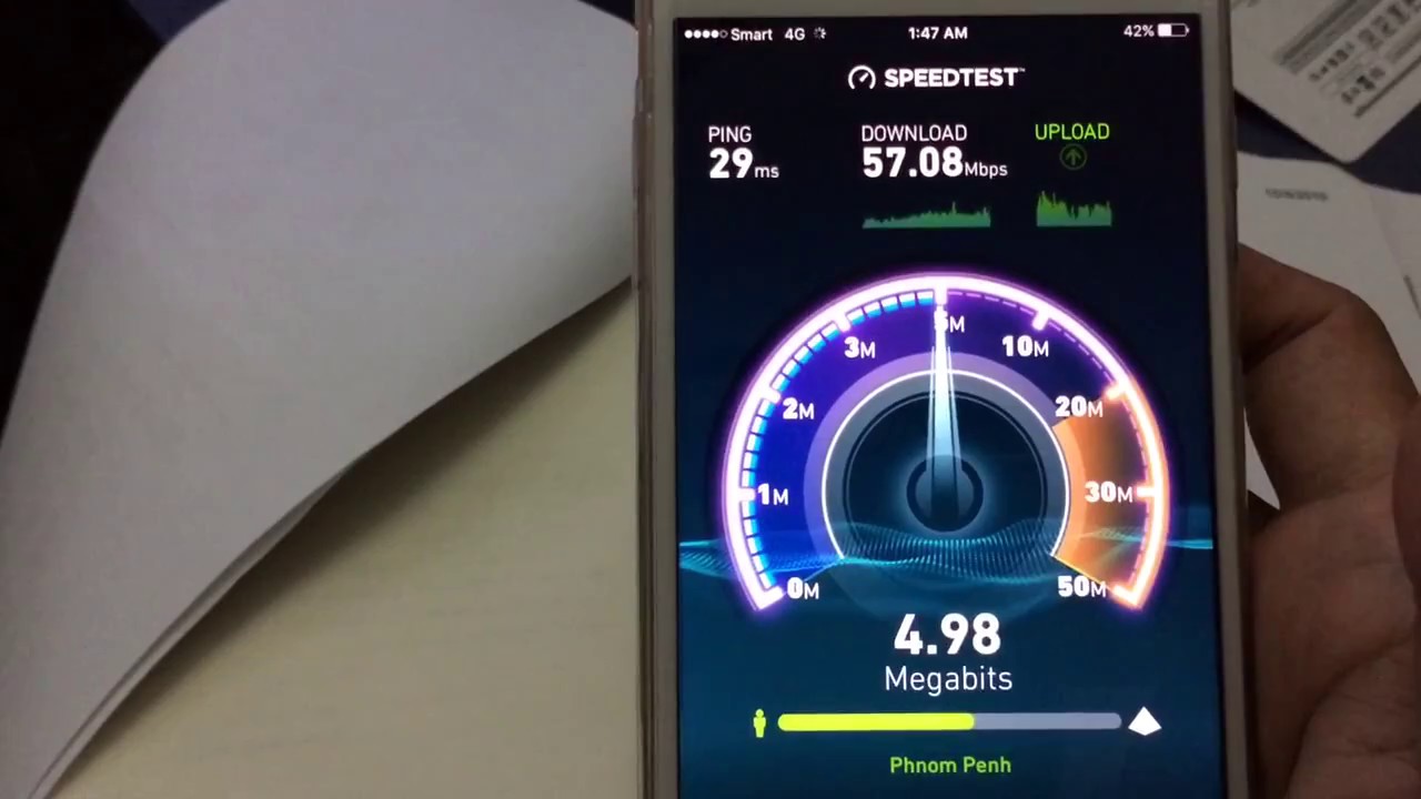 Unbelievable Speed Test 4G LTE Smart at near Soriya Mall - YouTube
