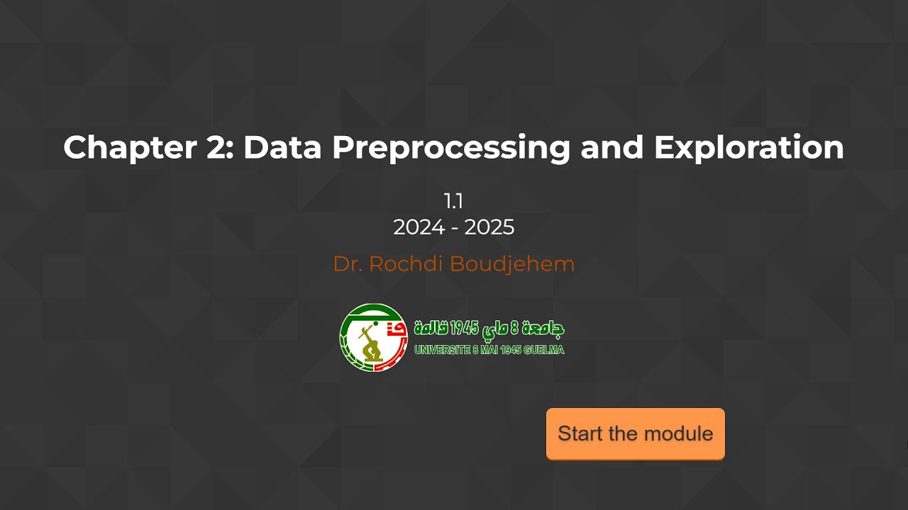 Chapter 2 Data Preprocessing and Exploration - YouTube