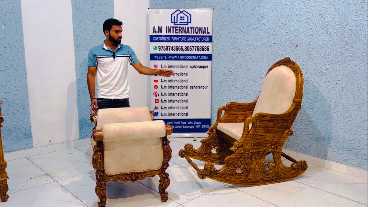 Multipurpose Swan Design Rocking Chair With Footrest | Easy chair ...