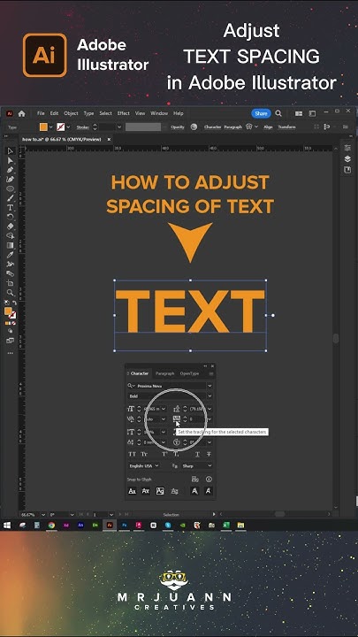 how to adjust spacing of text in adobe illustrator - adobe illustrator ...