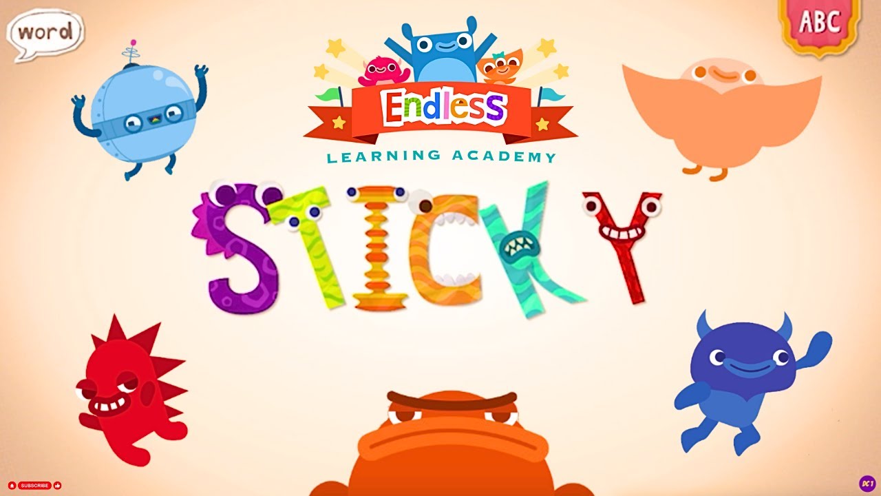 🌈 Endless Alphabet Adventure | Learn the Word "STICKY" with Fun ABCs 🦄 ...