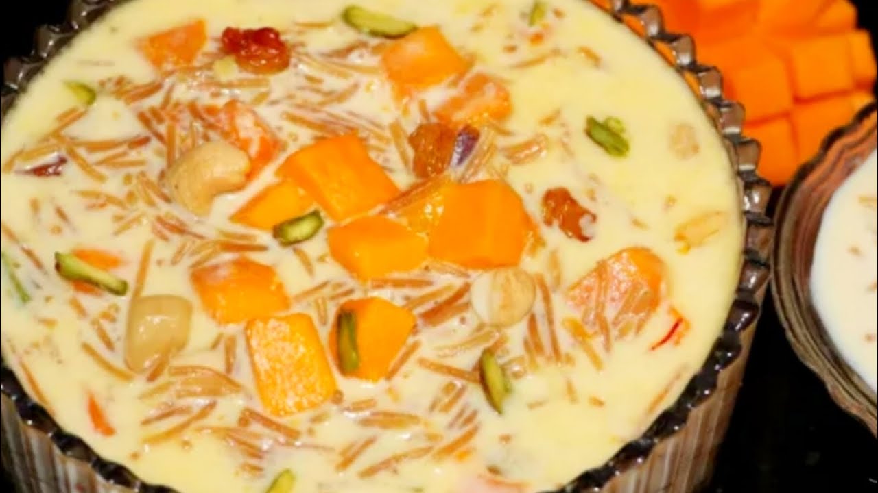 Delicious Mango Desert😋Mango Shemai Recipe।আমের সিমাই রেসিপি।Bengali ...