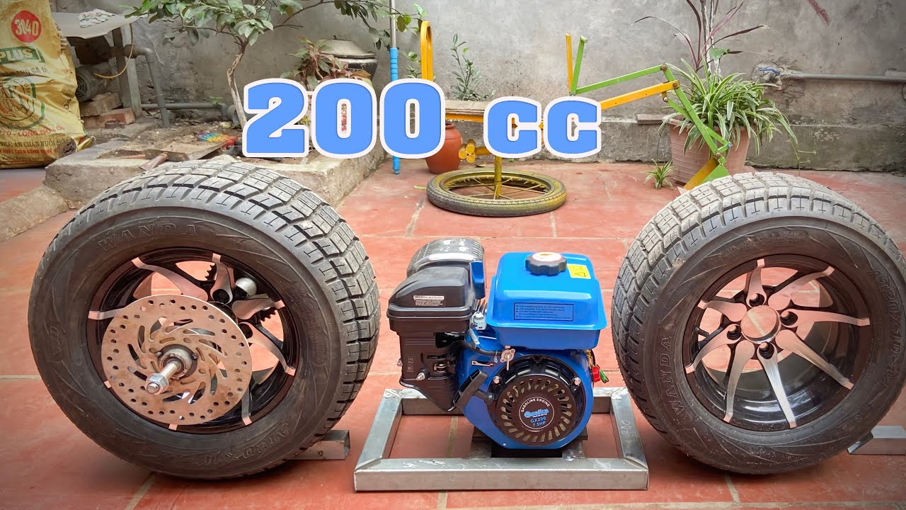 Homemade 200cc motorbike Part 1: wheel axle - YouTube