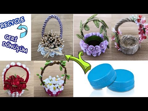 Plastik Şişe Kapağından Mini Sepet Yapımı