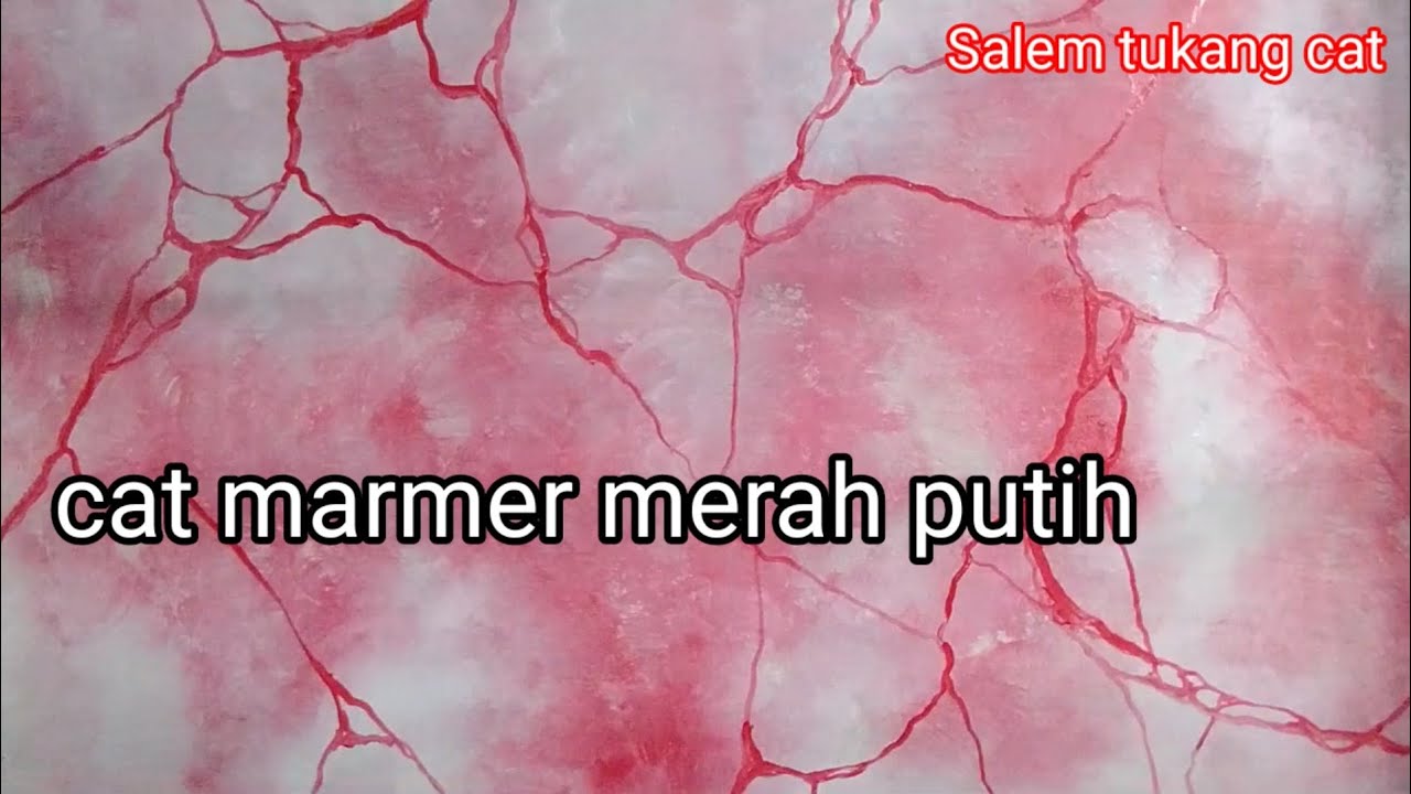 cat marmer merah putih untuk kamar cewek - YouTube