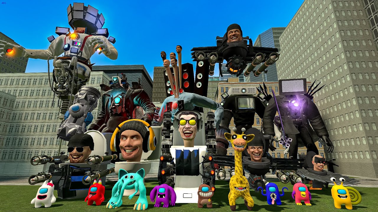 NEW ULTIMATE G-MAN TITAN SPEAKERMAN AMONG US VS TRI TITAN CYBORG BOSSES ...