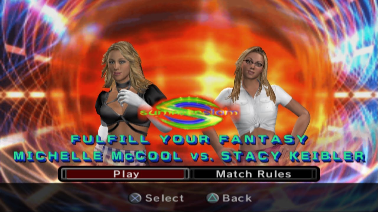 WWE SmackDown vs. Raw 2006 Michelle McCool vs Stacy Keibler - YouTube