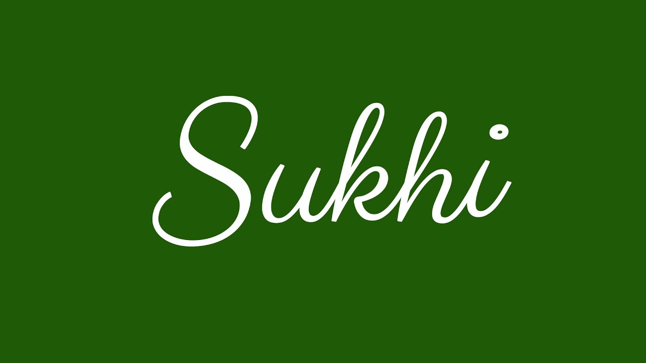 Learn how to Sign the Name Sukhi Stylishly in Cursive Writing - YouTube