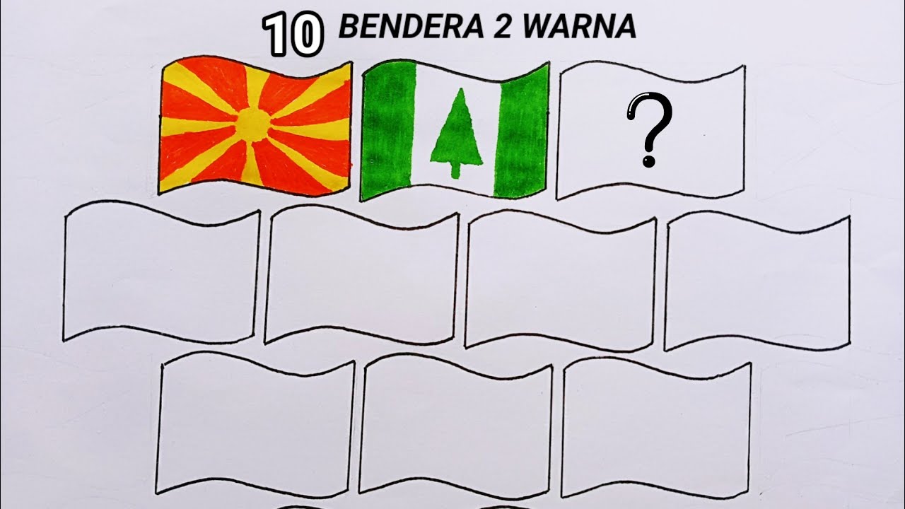 10 Bendera Dunia dengan 2 Warna •| Easy Tutorial - YouTube