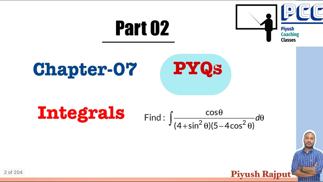 CLASS 12th | MATHS | chapter 07-Integrals |Part 02 | PYQs - YouTube