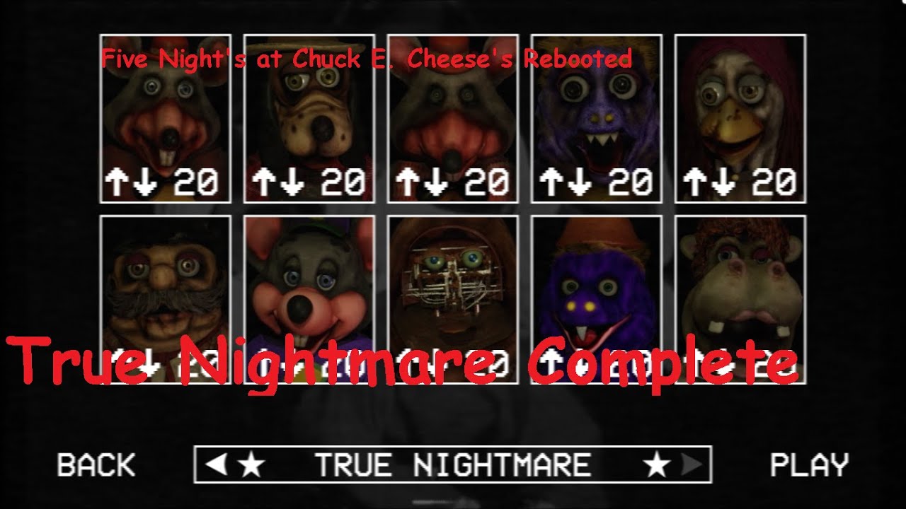 Five Night's at Chuck E. Cheese's Rebooted - True Nightmare Complete ...