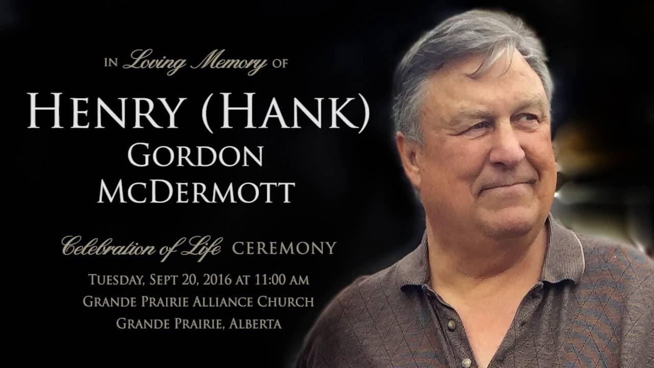 Henry Hank Gordon McDermott Celebration of Life Sept 2016 - YouTube