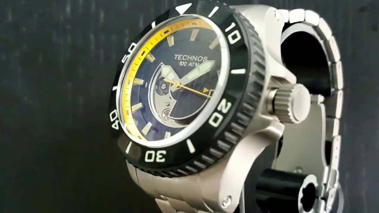 Relógio Technos Performance Acqua 8215AH/5Y Automático 1000m!! - YouTube