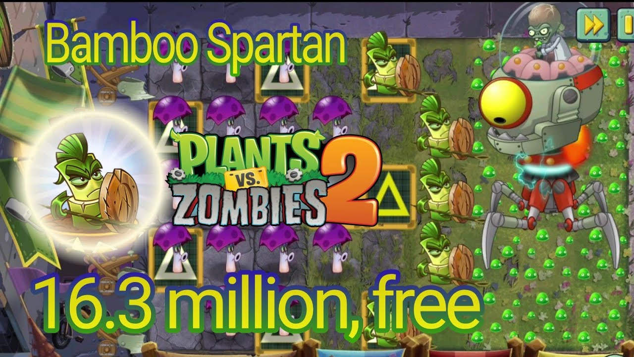 Plants vs. Zombies Arena, 16.3 million free, PvZ 2 Bamboo Spartan And ...