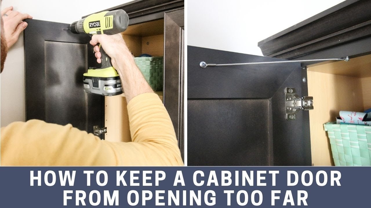 How to keep a cabinet door from opening too far - the EASIEST way ...